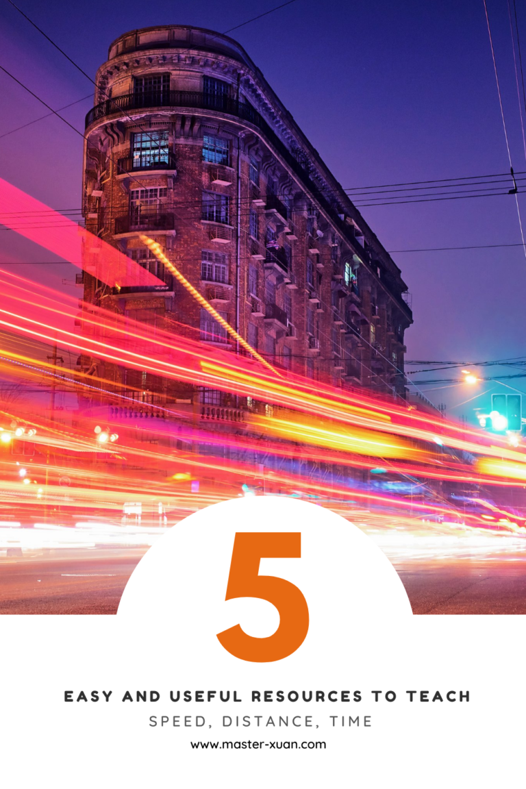 5 Easy And Useful Resources To Teach Speed, Distance, Time ~ Master Xuan