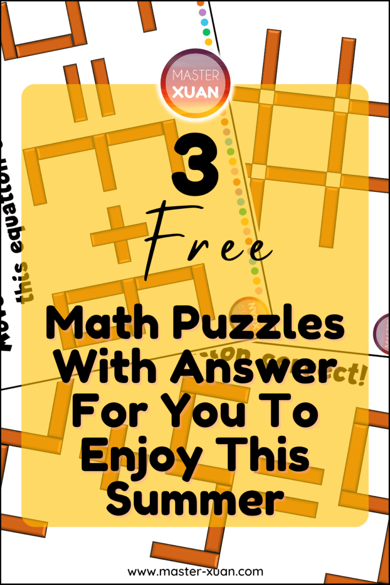 3 Free Math Puzzles With Answer For You To Enjoy This Summer ~ Master Xuan