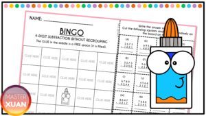 7 Subtraction And Addition Bingo Printable Game Boards For Fun Math ...