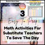 3 Easy To Prep Math Activities For Substitute Teachers To Save The Day ...