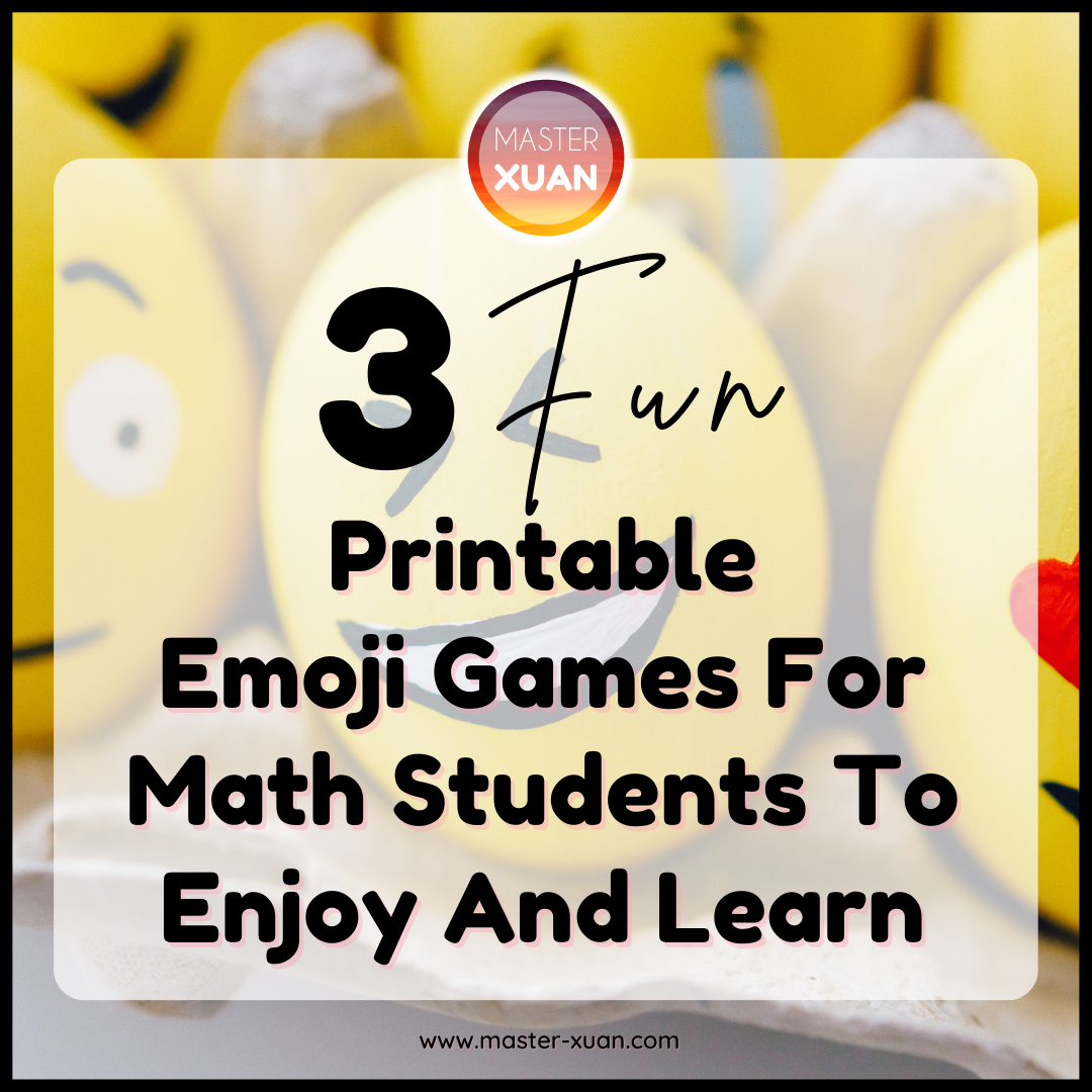 3 Fun Printable Emoji Games For Math Students To Enjoy And Learn ...