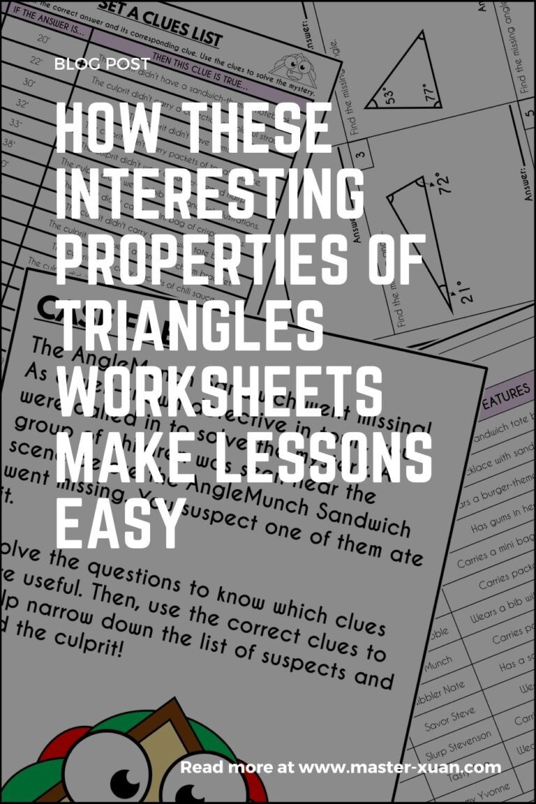 How These Interesting Properties of Triangles Worksheets Make Lessons ...