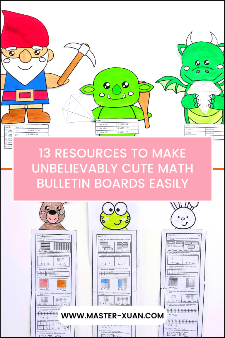 13 Resources To Make Unbelievably Cute Math Bulletin Boards Easily ...