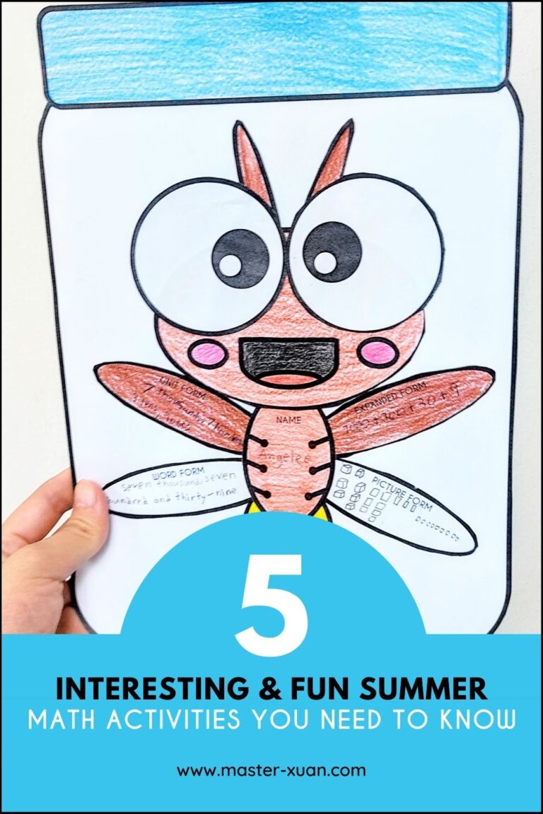 5 Interesting & Fun Summer Math Activities You Need To Know ~ Master Xuan