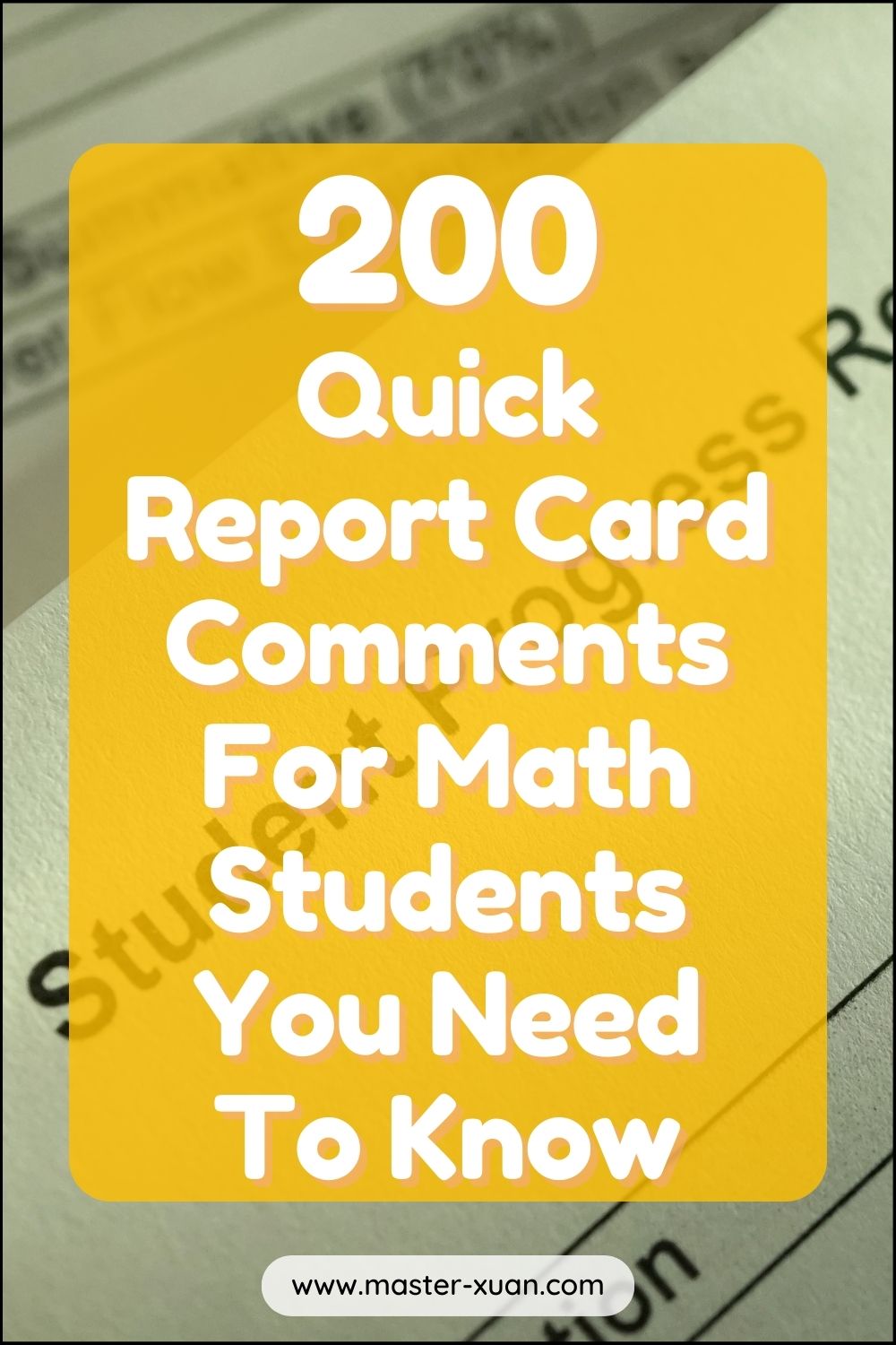 200 Quick Report Card Comments For Math Students You Need To Know ...