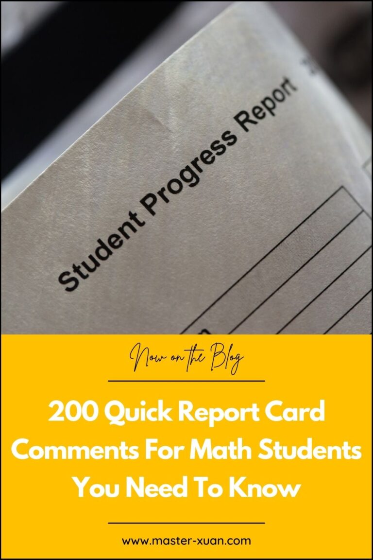 200 Quick Report Card Comments For Math Students You Need To Know ...