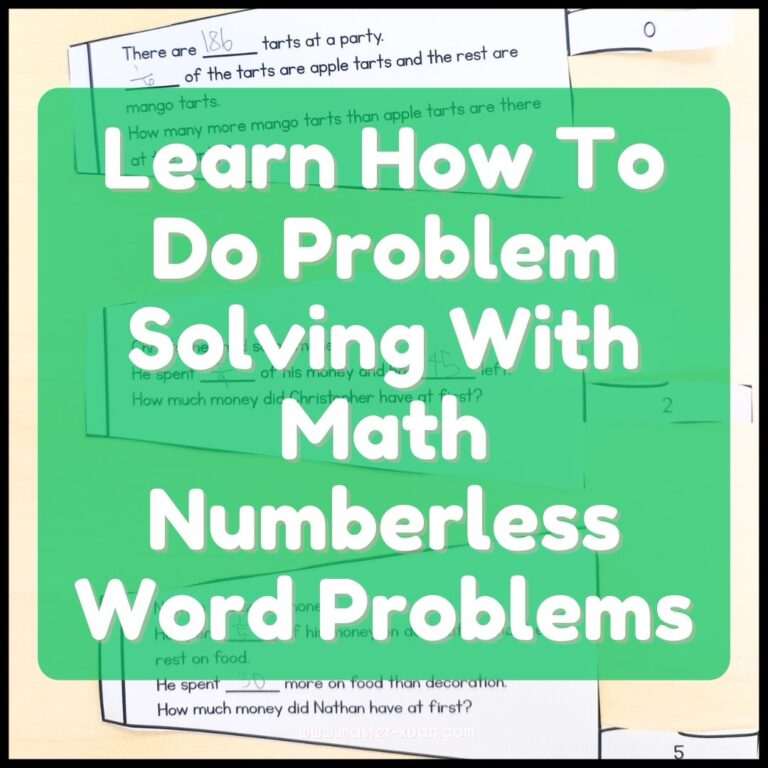 Learn How To Do Problem Solving With Math Numberless Word Problems ...