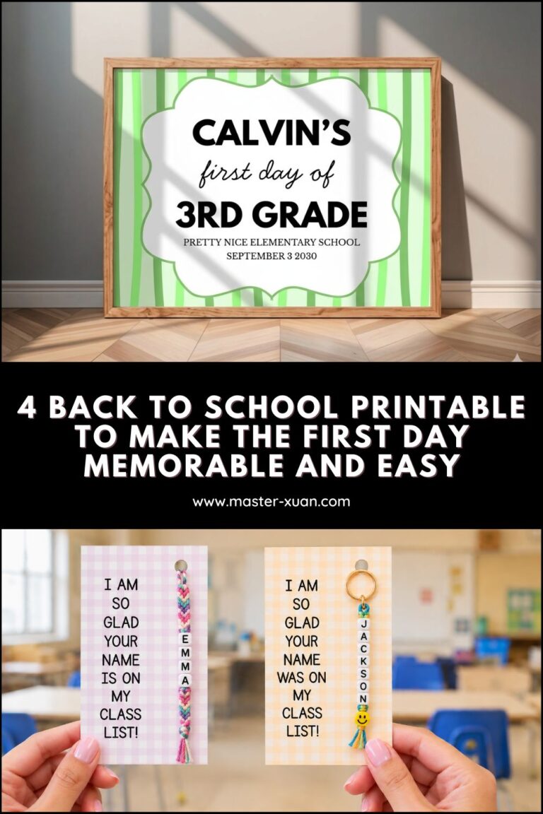 4 Back to School Printable to Make the First Day Memorable and Easy ...